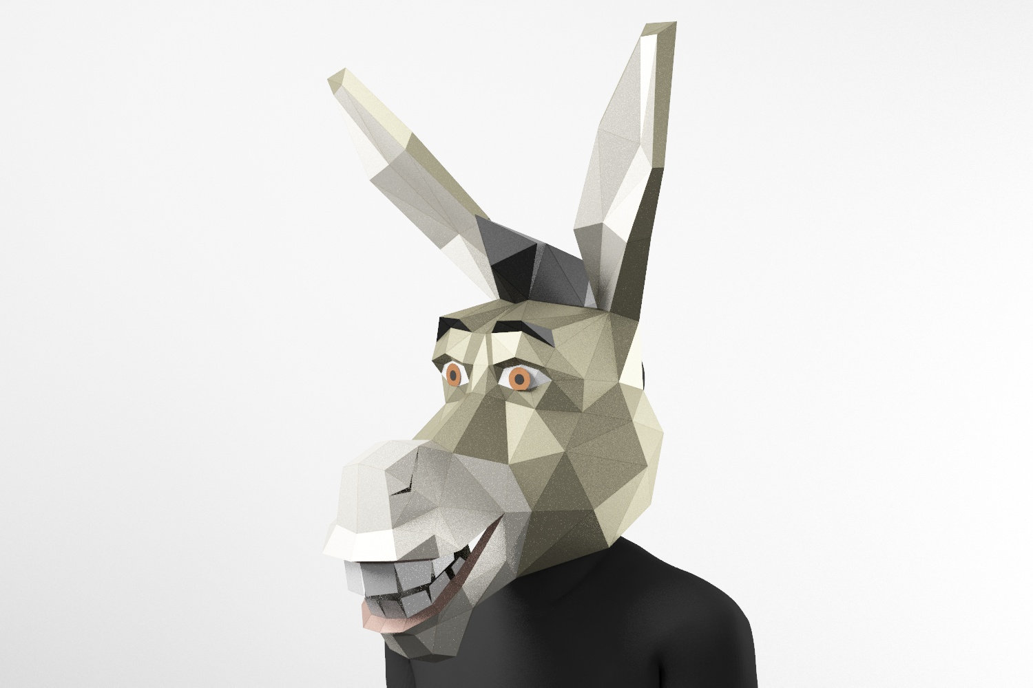 Donkey Mask PDF Template, Cartoon Style Mask - Etsy