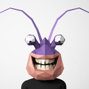 Crab Mask, Polygonal Paper Craft Mask PDF Template, Cosplay Costume - Etsy
