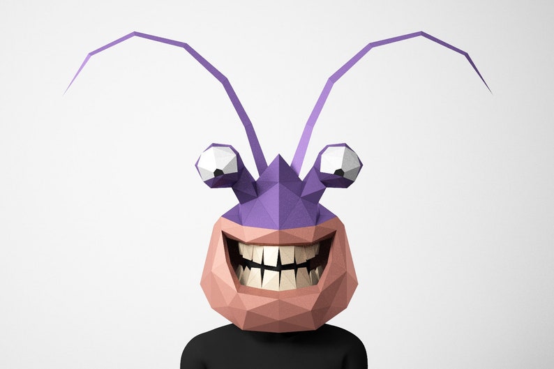 Crab Mask, Polygonal Paper Craft Mask PDF Template, Cosplay Costume - Etsy