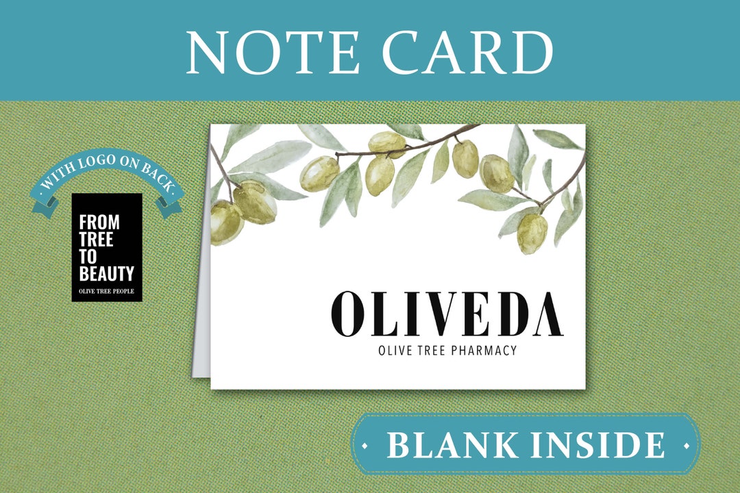 Oliveda Note Card Digital Printable Card | Printable Card | Digital ...