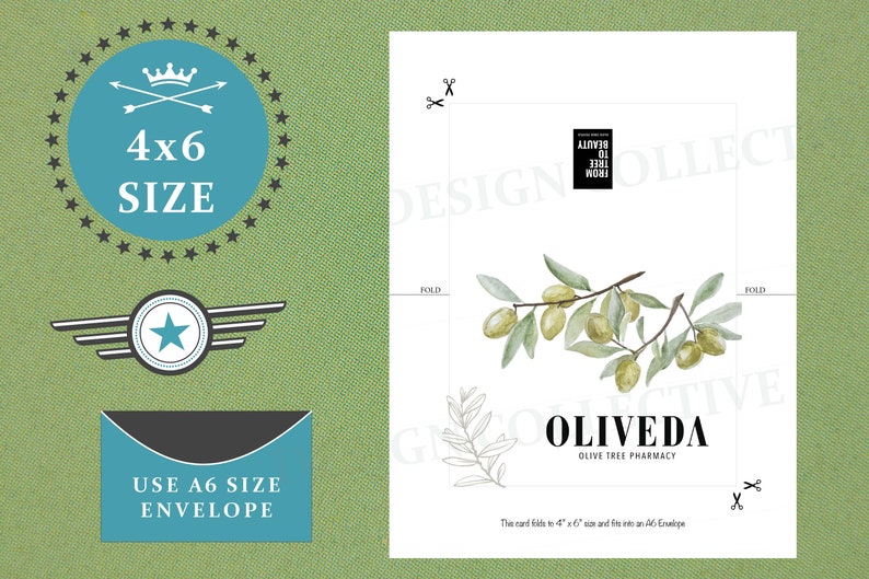 Oliveda Note Card Digital Printable Card | Printable Card | Digital ...