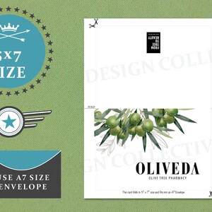 Oliveda Note Card Digital Printable Card | Printable Card | Digital ...
