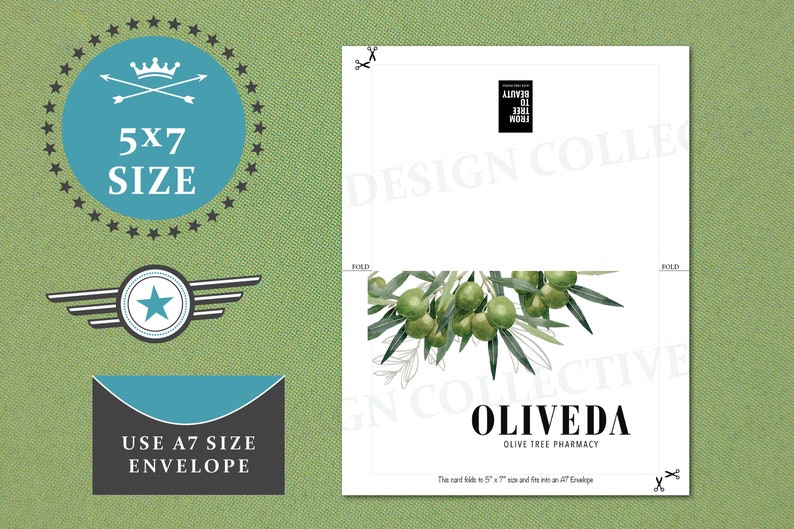 Oliveda Note Card Digital Printable Card | Printable Card | Digital ...