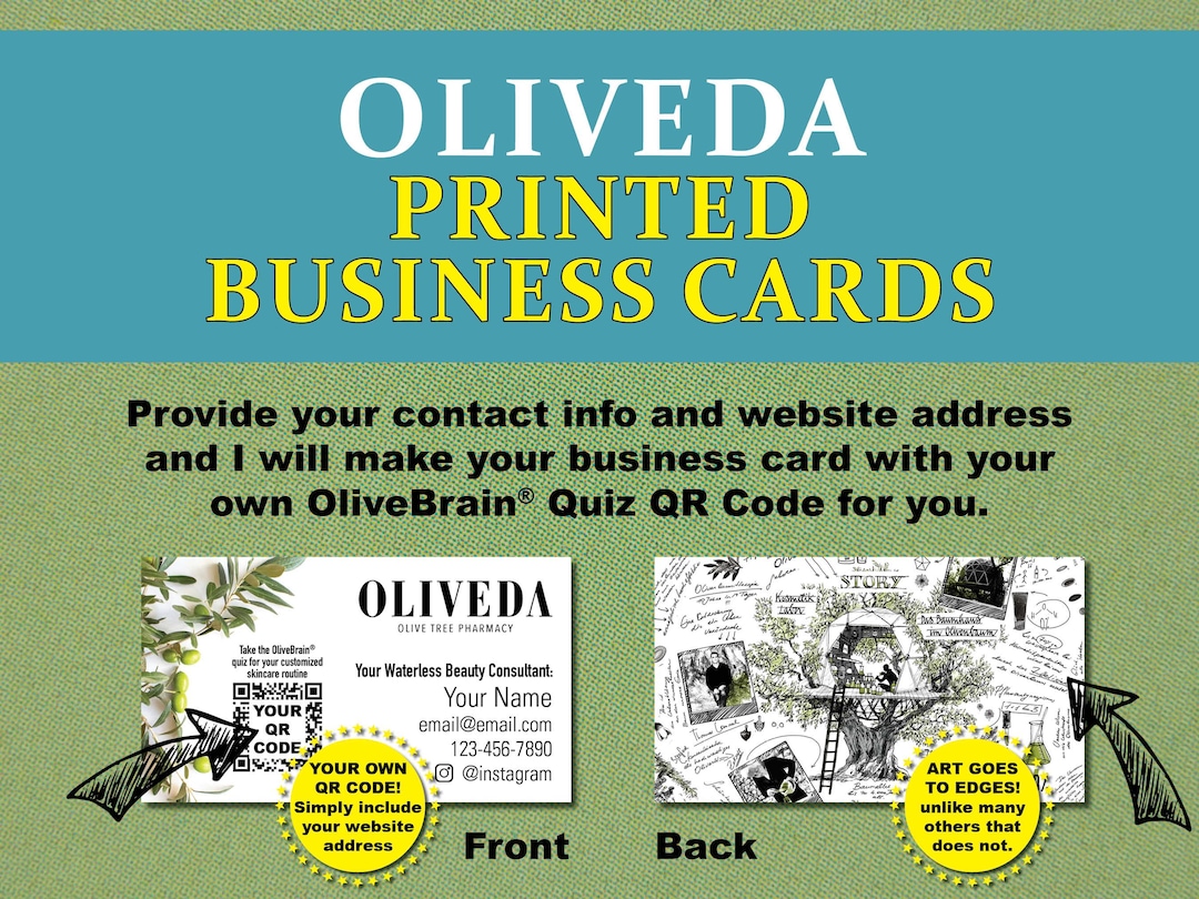 Oliveda Business Cards | Oliveda Consultants | Olive Tree People ...
