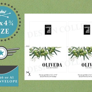 Oliveda Note Card Digital Printable Card | Printable Card | Digital ...