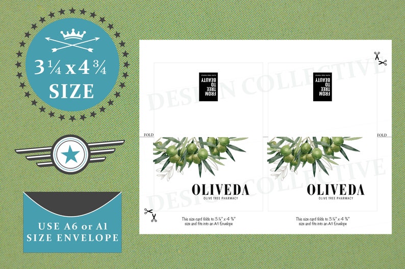 Oliveda Note Card Digital Printable Card | Printable Card | Digital ...