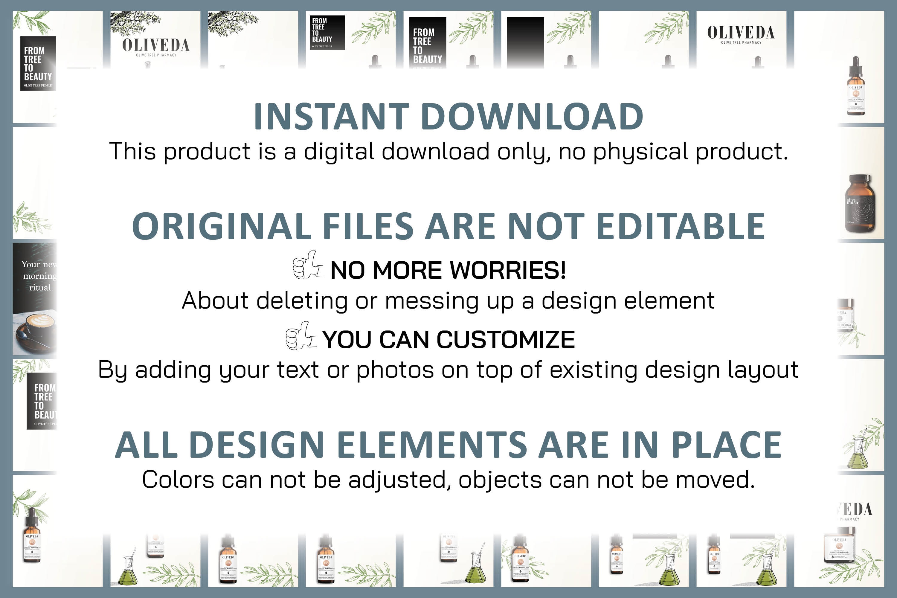 Oliveda Instagram Reels and Stories Templates Instant Digital Download ...