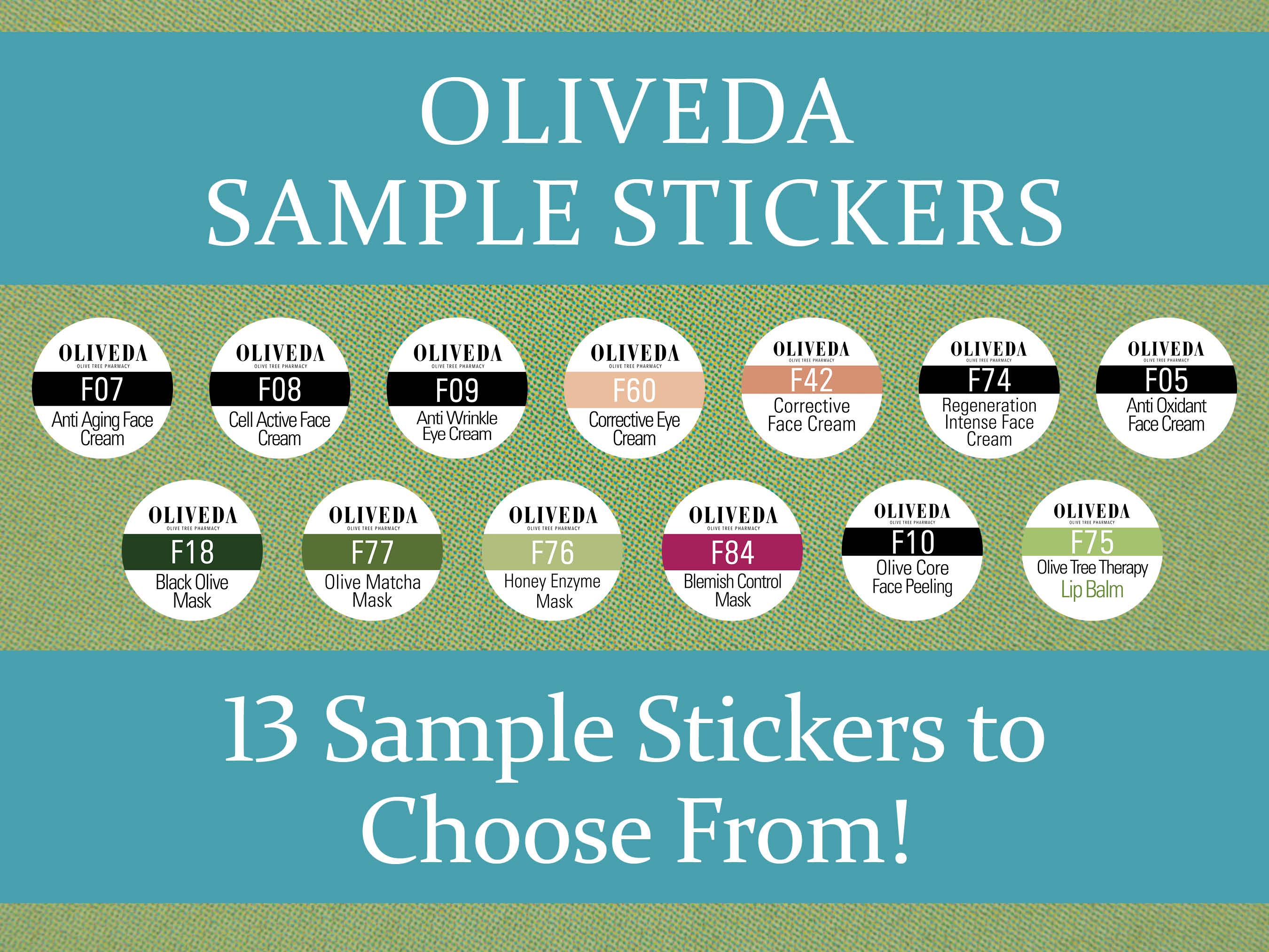 Oliveda Sample Stickers | Labels for Homemade Oliveda Samples ...