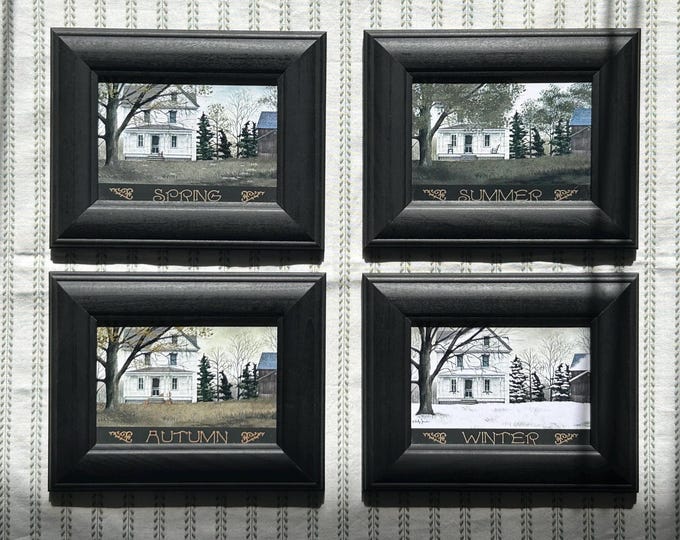 Vintage Framed Old Country Farmhouse Four Seasons Prints by Billy ...