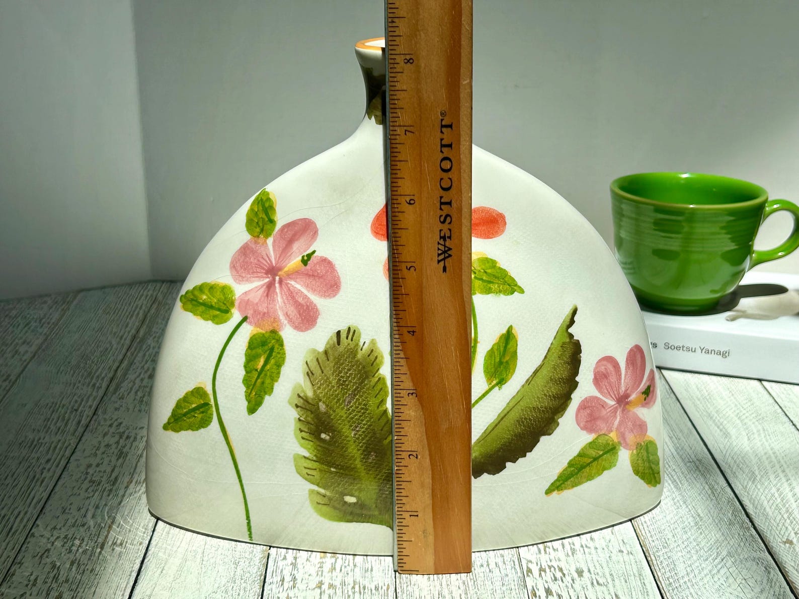 Vintage Hand-painted Floral Ceramic Vase - Unique Pinched Form, 8.25 ...