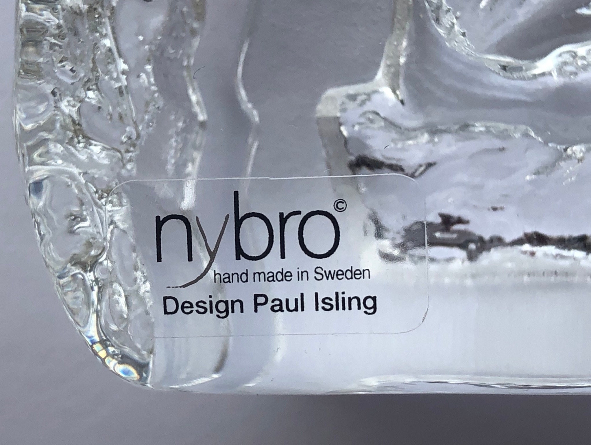 Vintage Nybro Swedish Crystal Art Glass Sailing Ship Paperweight, Paul ...