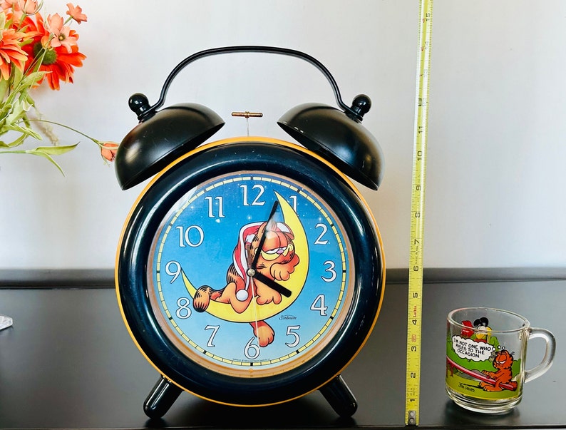 1978 Vintage Garfield Cat Alarm Clock by Sunbeam, 10" W X 5" D X 14"h ...