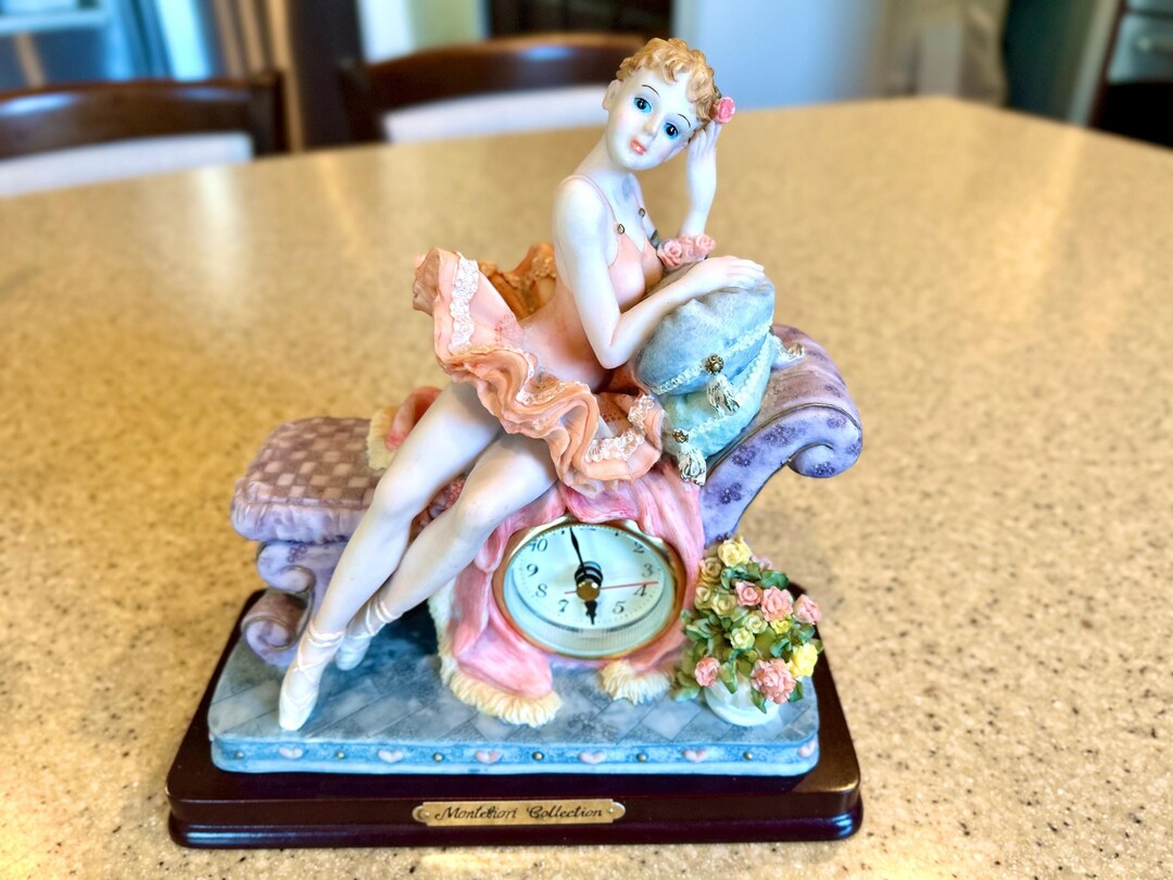 Vintage Montefiori Ballet Figurine Clock Rare Edition 1980s, Clock ...
