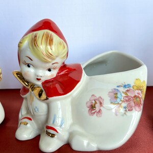 Vintage 1940s Hull Pottery Little Red Riding Hood Salt Pepper Shaker ...