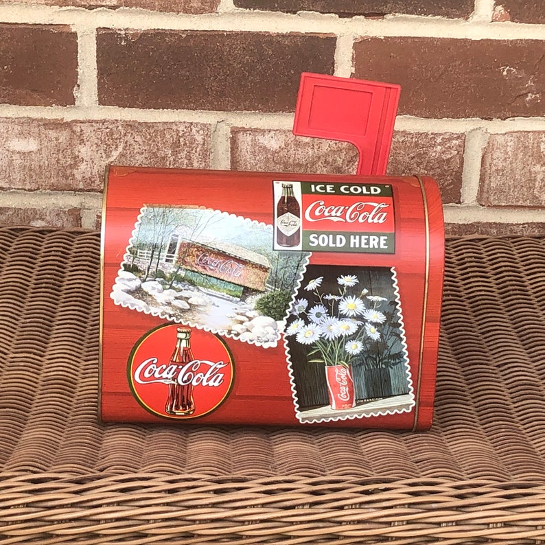 Vintage Reproduction Coca-cola Collectibles Mailbox Tin - Etsy