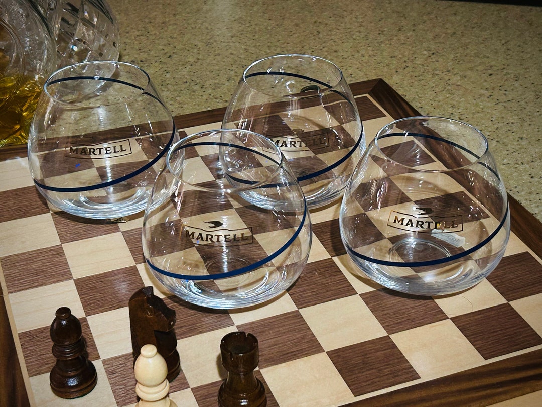 Set of 4 Vintage RASTAL Made in W-germany MARTELL Cognac Brandy Crystal ...