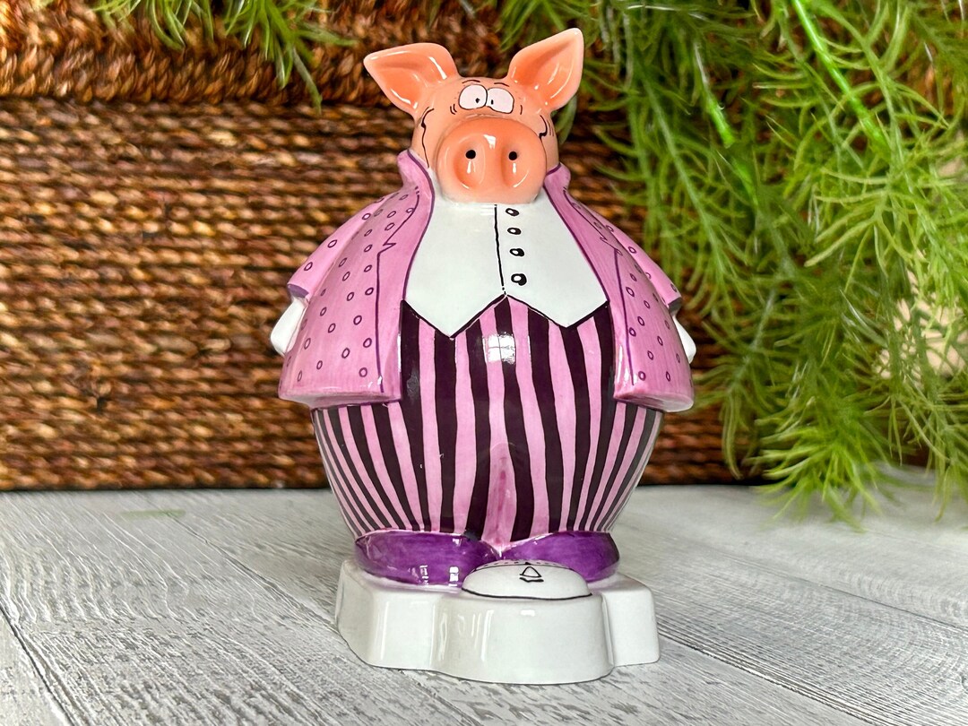 RARE Vintage Goebel WAAGE LIBRA Collection Pig on Scales Figurine ...