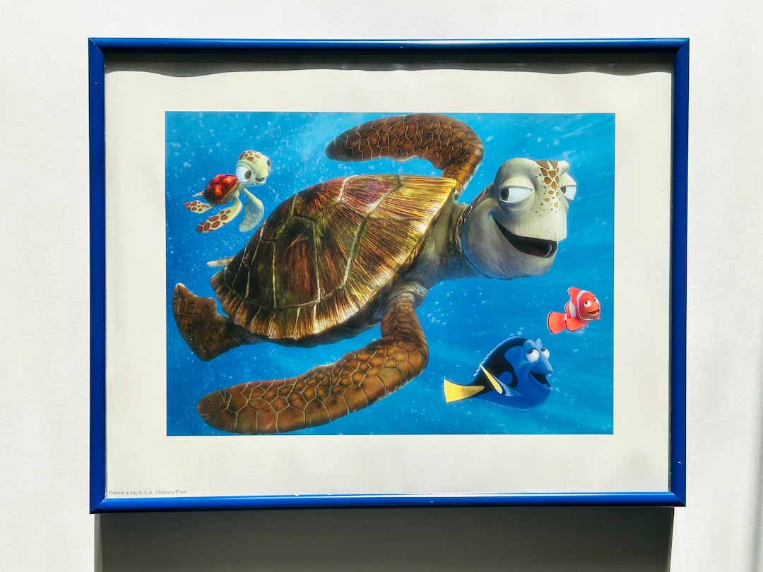 Finding Nemo Framed Surfer Dude Crush Disney Commemorative Photo 10 1/2 ...