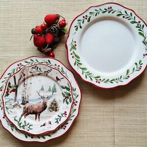 Set of 3 BETTER HOMES and GARDENS mistletoe Dinner Plates From the ...