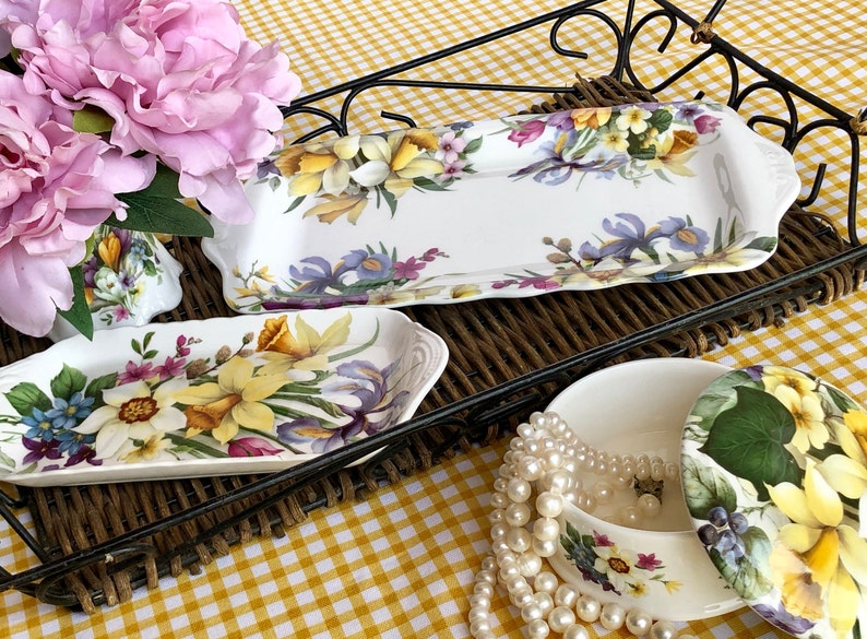 Set of Vintage 2 P.S. Fine Bone China Tray and 1 Creamer, 1 Chinacraft ...