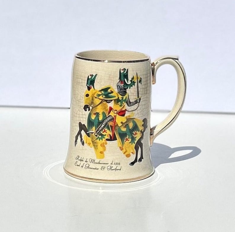 Vintage Sadler Staffordshire Ceramic Tankard: Heraldic Knight - Etsy