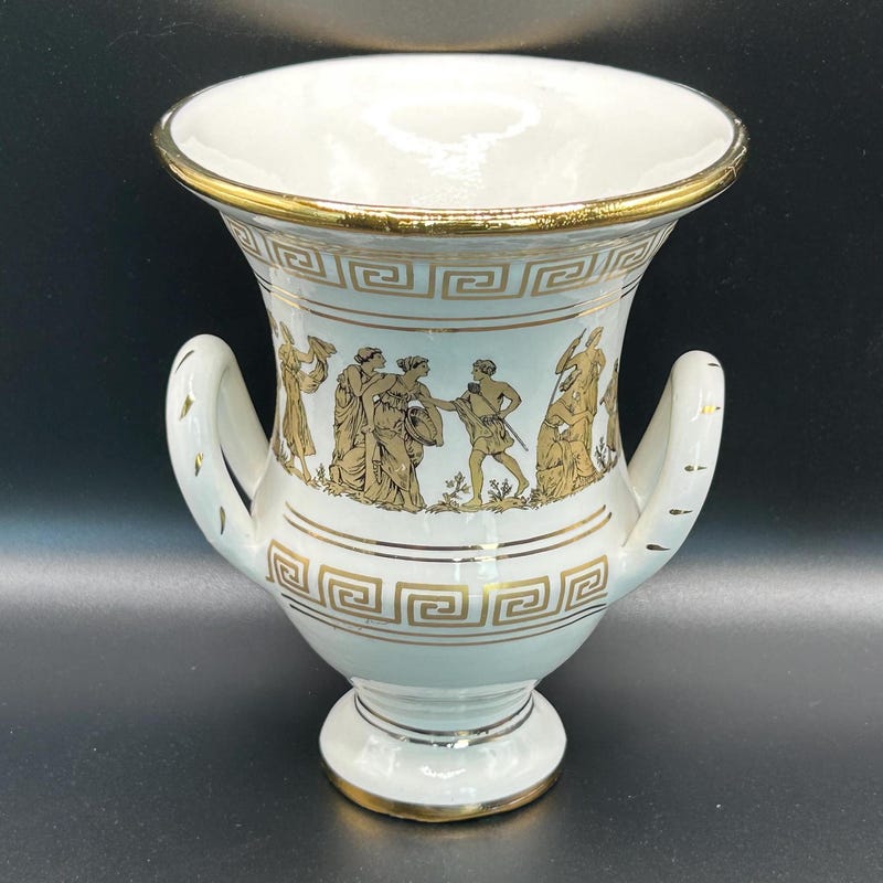 Greek Key Vase - Etsy