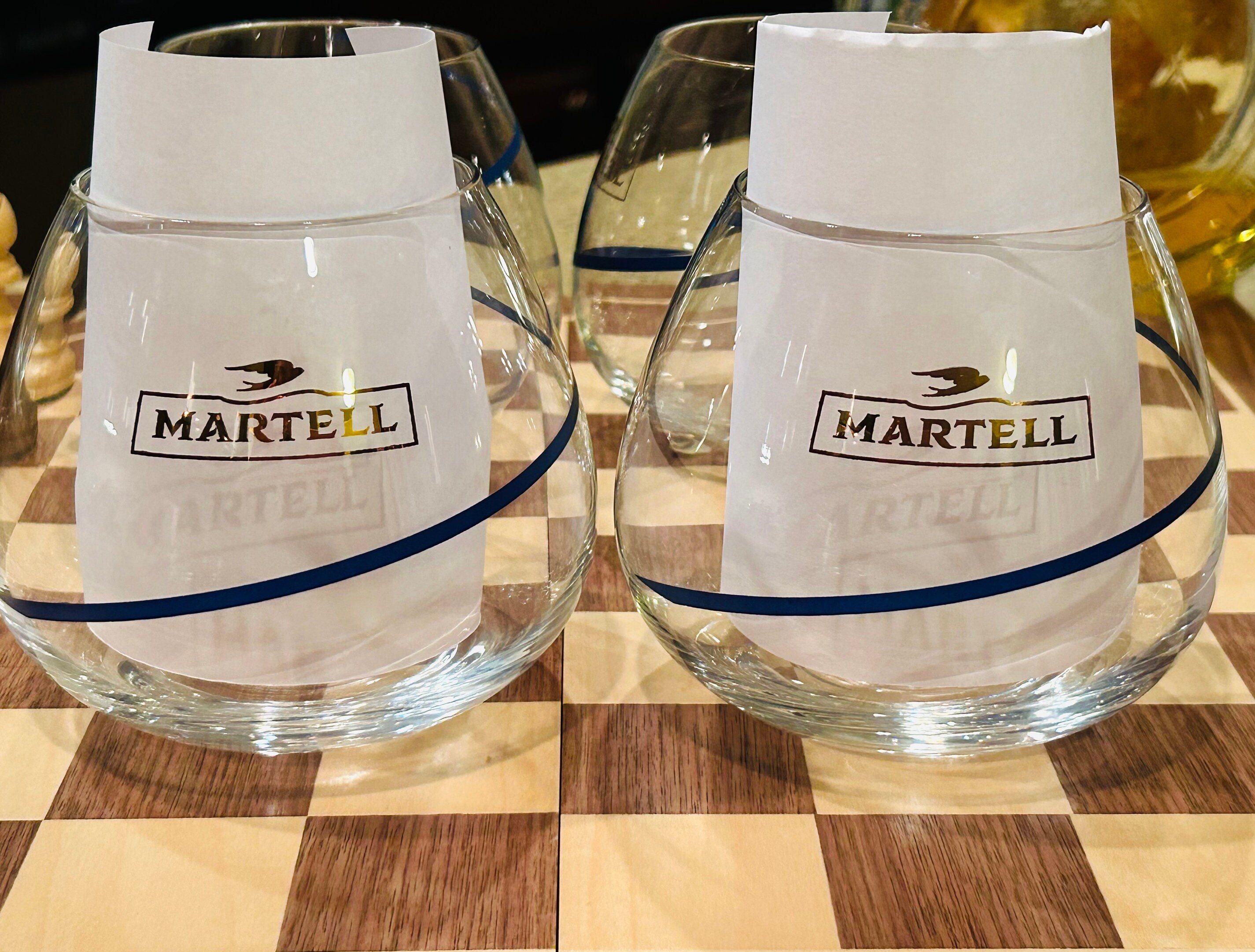 Set of 4 Vintage RASTAL Made in W-germany MARTELL Cognac Brandy Crystal ...