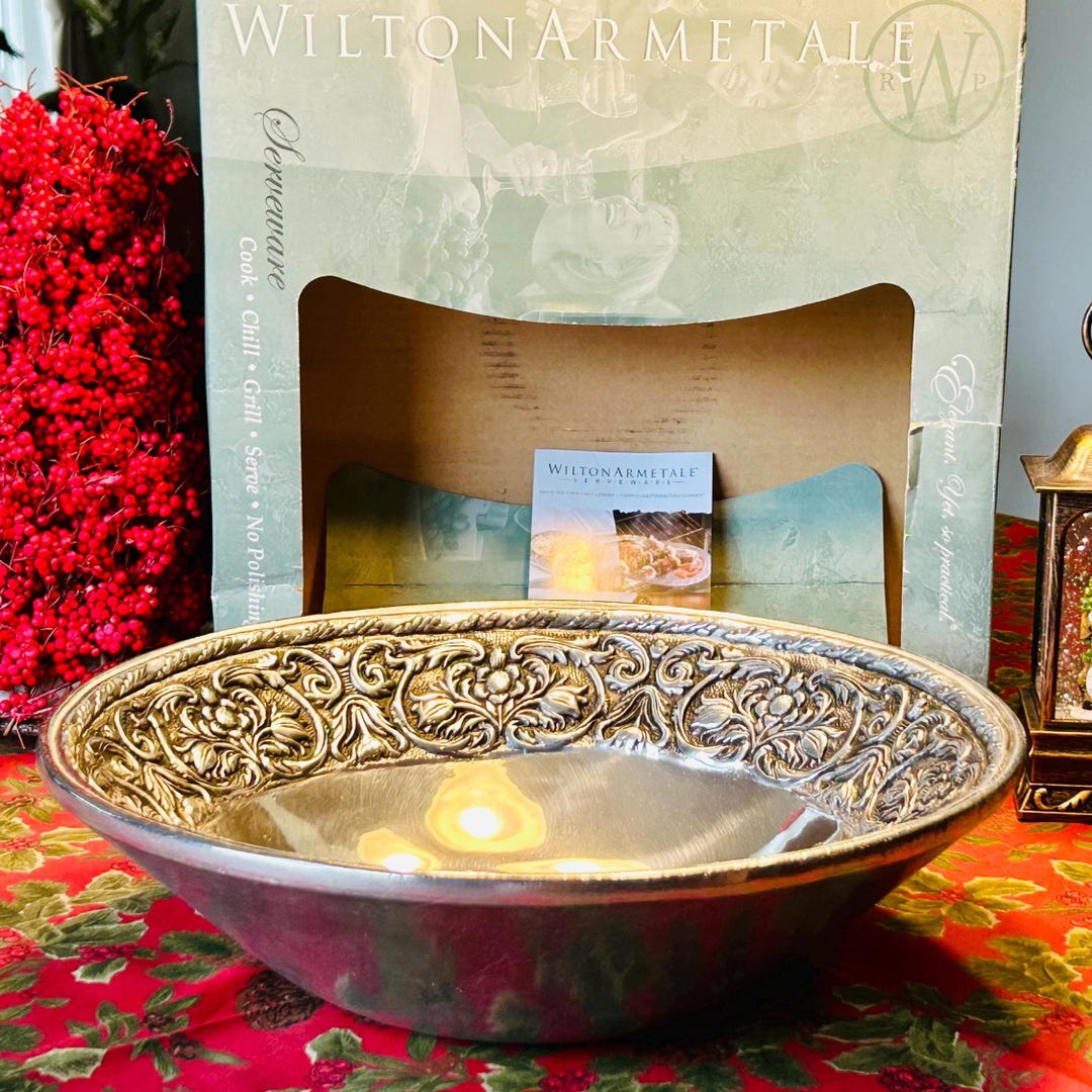 Vintage Wiltonware William & Mary Armetale Hollowware Serving Bowl ...