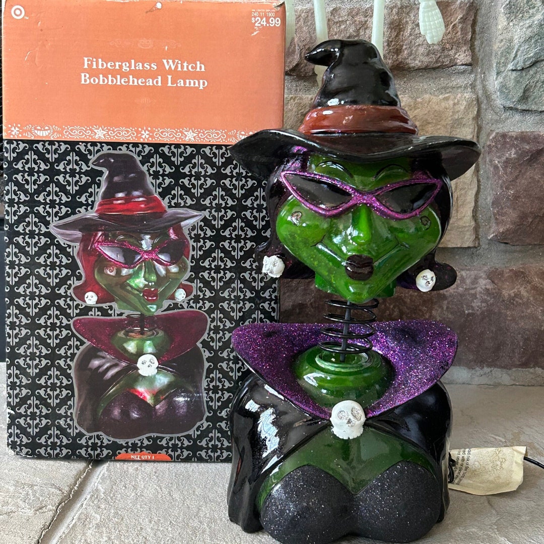 Vintage Halloween Witch Bobblehead LED Lamp - Target 2006 - 12.6" - Etsy