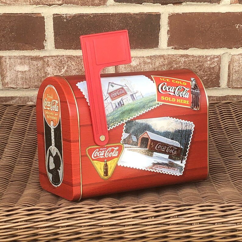 Vintage Reproduction Coca-cola Collectibles Mailbox Tin - Etsy