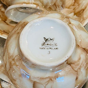 RARE 60s CHODZIEZ Porcelain Tea Set - 5 Cup Saucer | 1 Teapot (pitcher) | 1 Creamer Made in ...