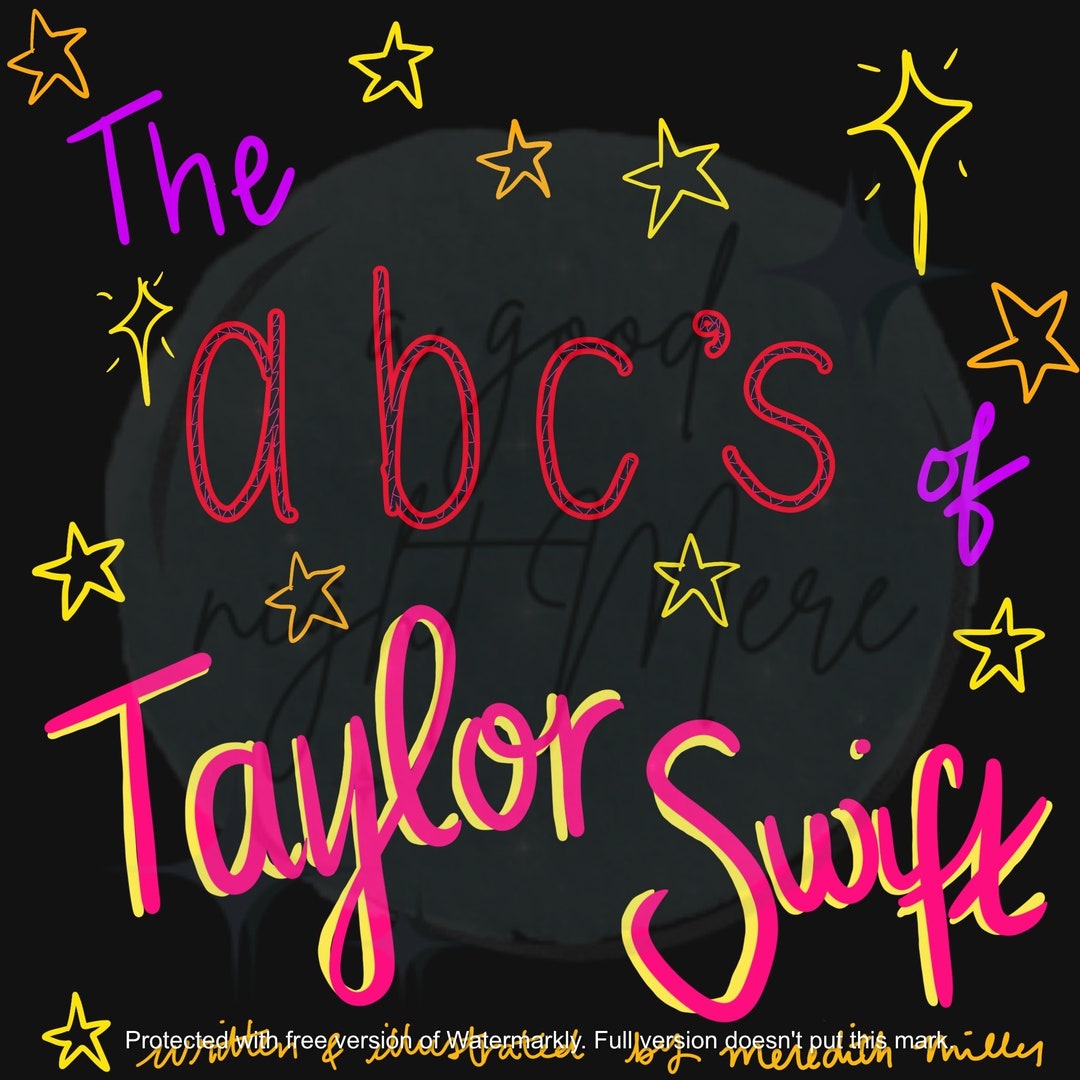 Taylor Swift ABC Children's Book DIGITAL DOWNLOAD - Etsy