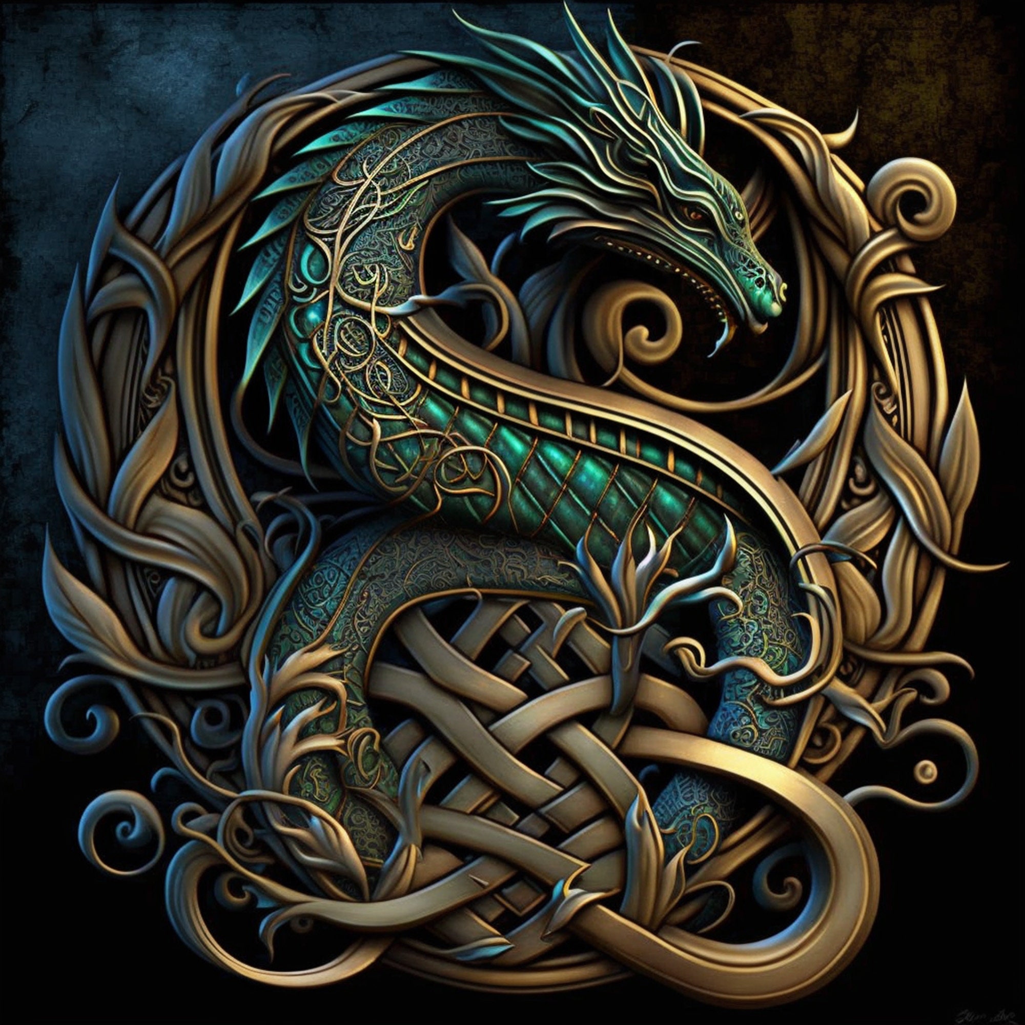 Celtic Dragon Wallpaper