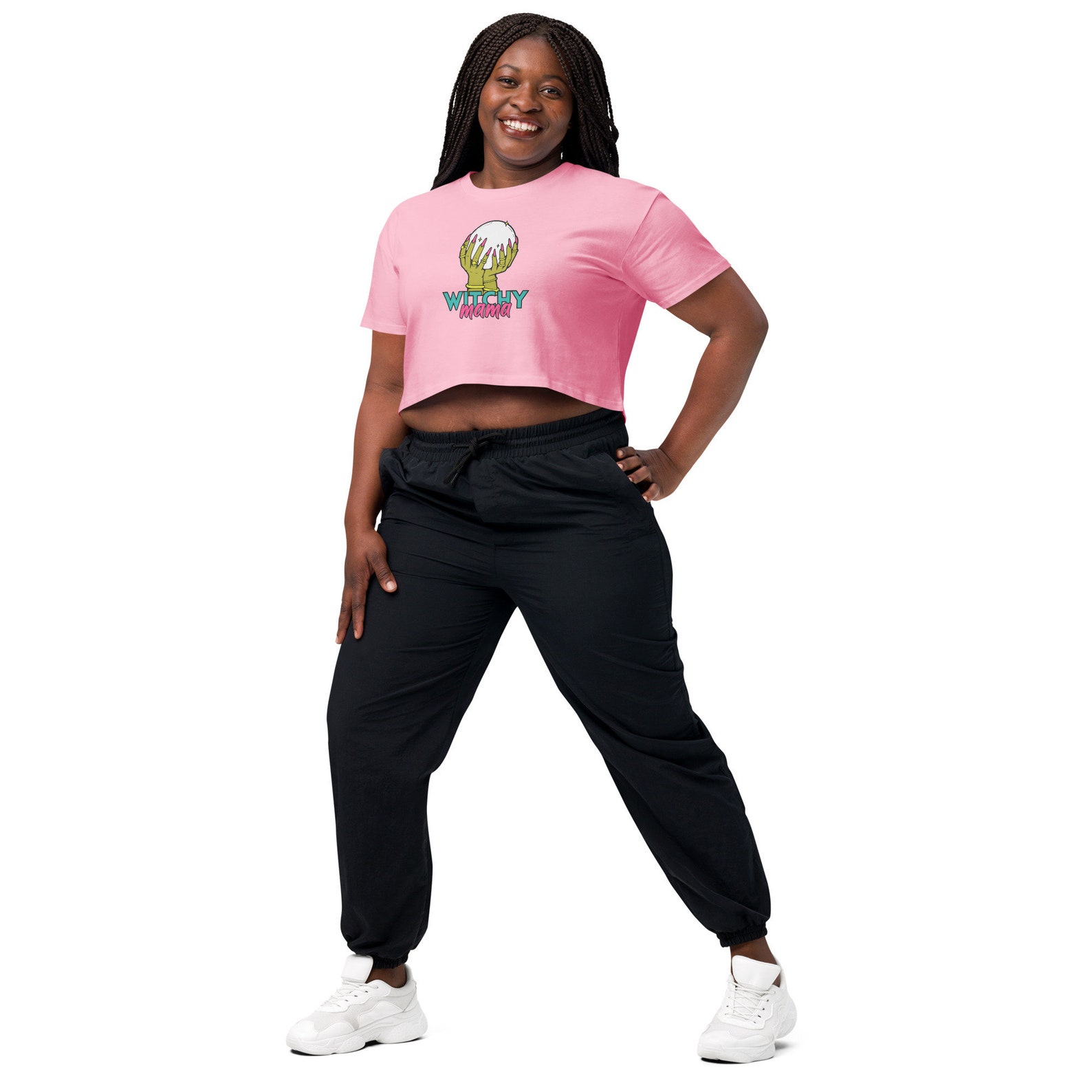 Witchy Mama Crystal Ball Esoteric Womens Crop Top Witchcore, Witch ...