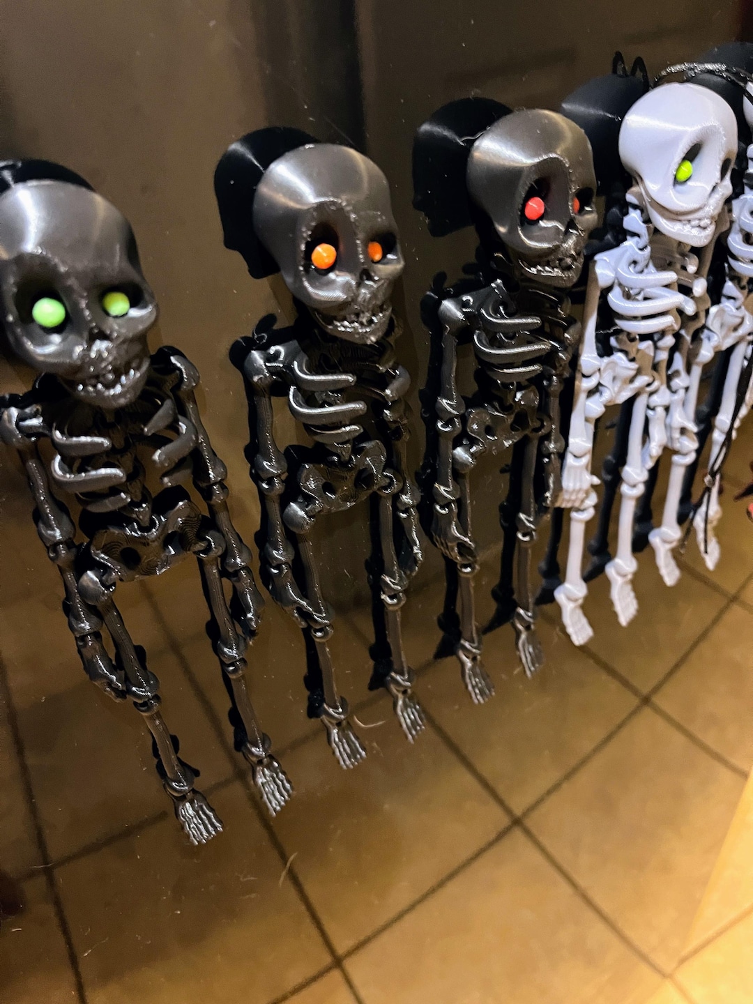 Spooky Skeleton 3D Print - Halloween Magnet Decoration Articulating ...