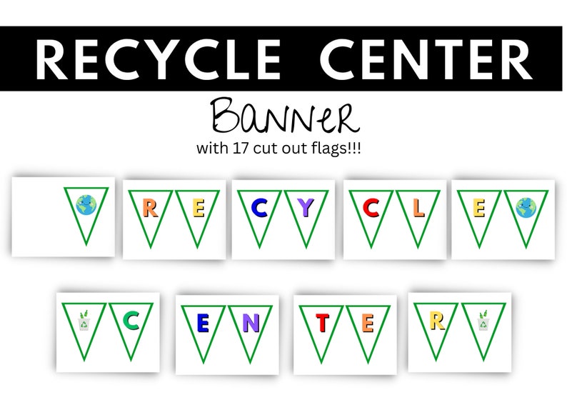 Recycle Center Dramatic Play Printable Set - Etsy