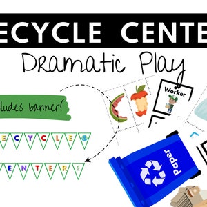 Recycle Center Dramatic Play Printable Set - Etsy