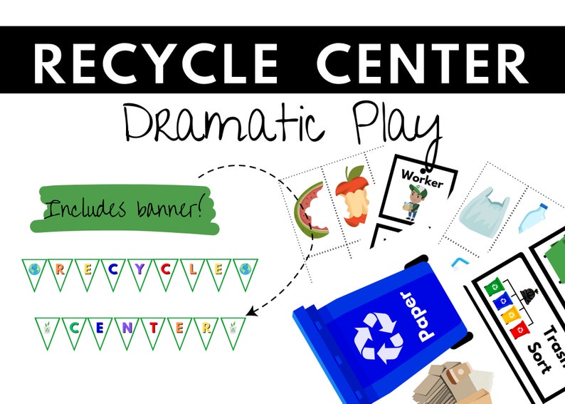 Recycle Center Dramatic Play Printable Set - Etsy