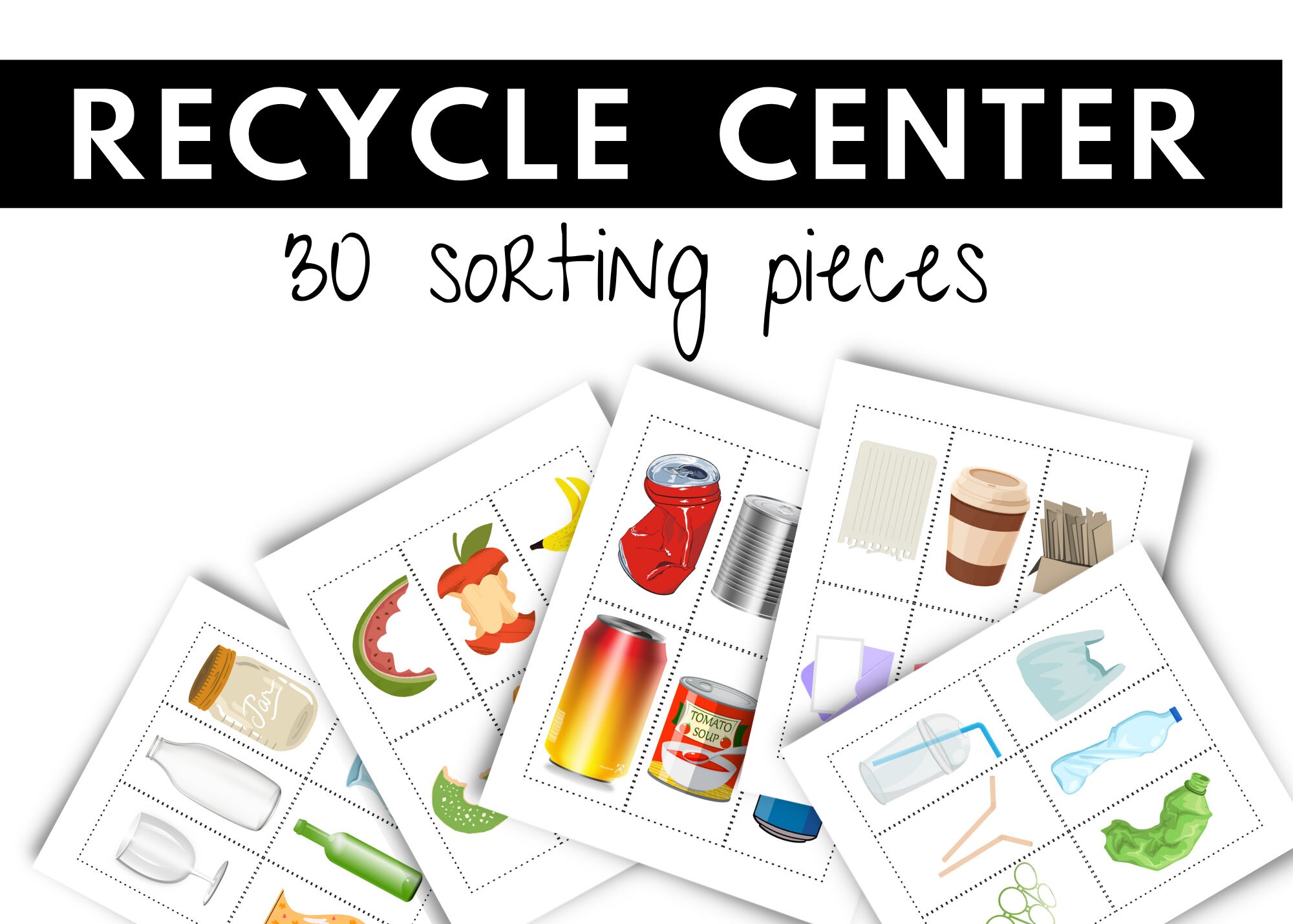 Recycle Center Dramatic Play Printable Set - Etsy