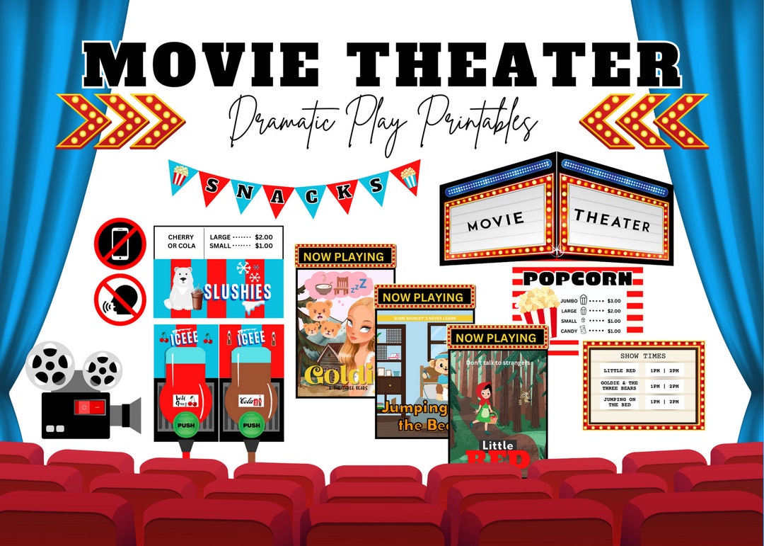 Movie Theater Dramatic Play Printable | Pretend Play for Preschool ...
