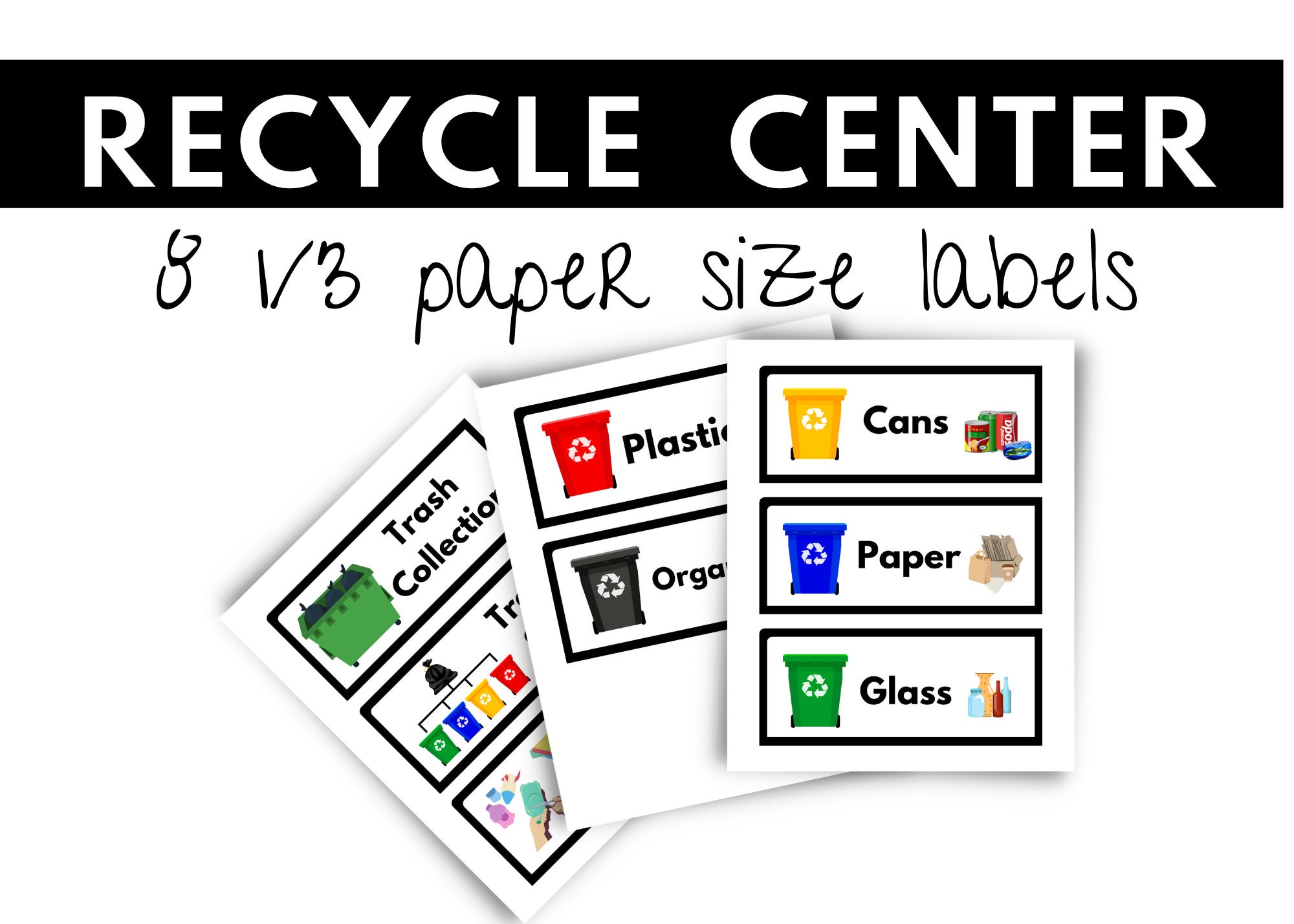 Recycle Center Dramatic Play Printable Set - Etsy
