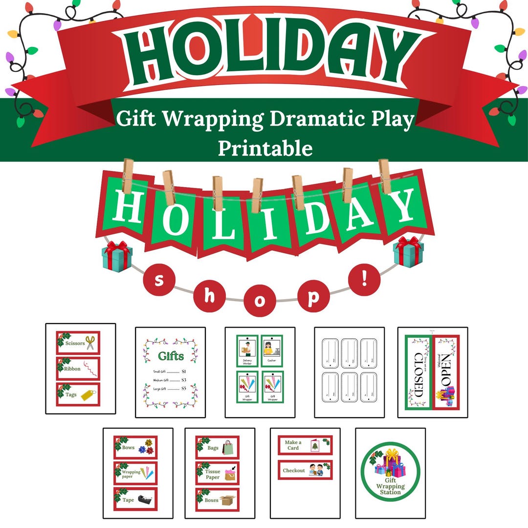 Gift Wrap Shop Dramatic Play Printable - Etsy