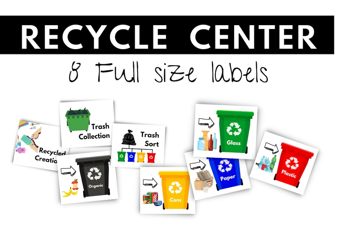Recycle Center Dramatic Play Printable Set - Etsy