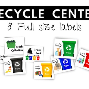 Recycle Center Dramatic Play Printable Set - Etsy