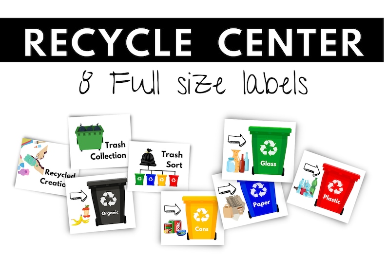 Recycle Center Dramatic Play Printable Set - Etsy