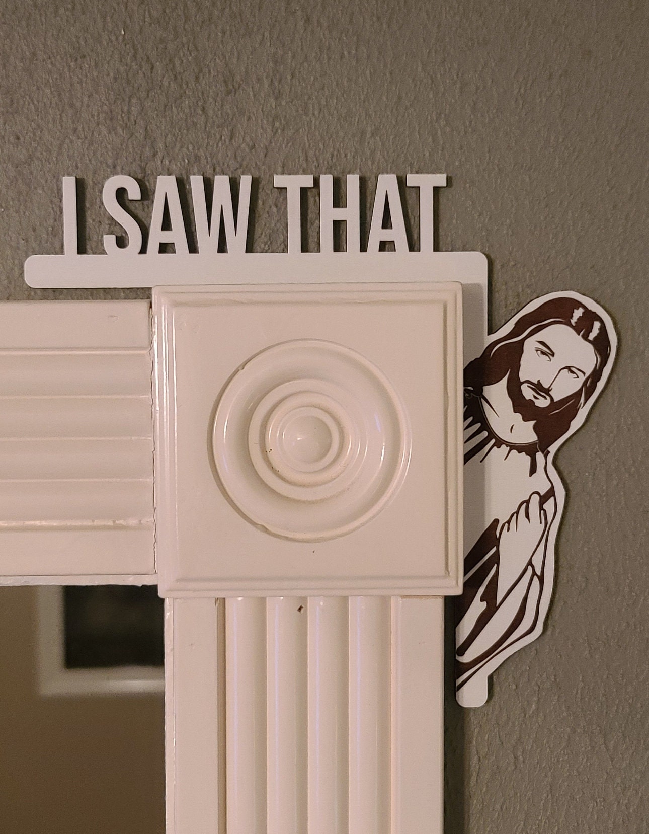 I SAW THAT Door Corner, Jesus Door Corner, Door Sitter, Gift or Home ...
