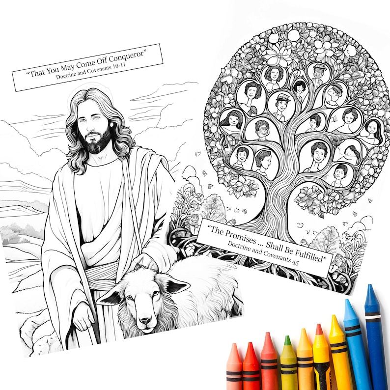 Come Follow Me Coloring Packet for Kids | LDS Printable Coloring Pages ...