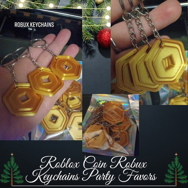 Roblox Robux Coin Keychains / Robux Coins / Party Favor Decor / Digital ...