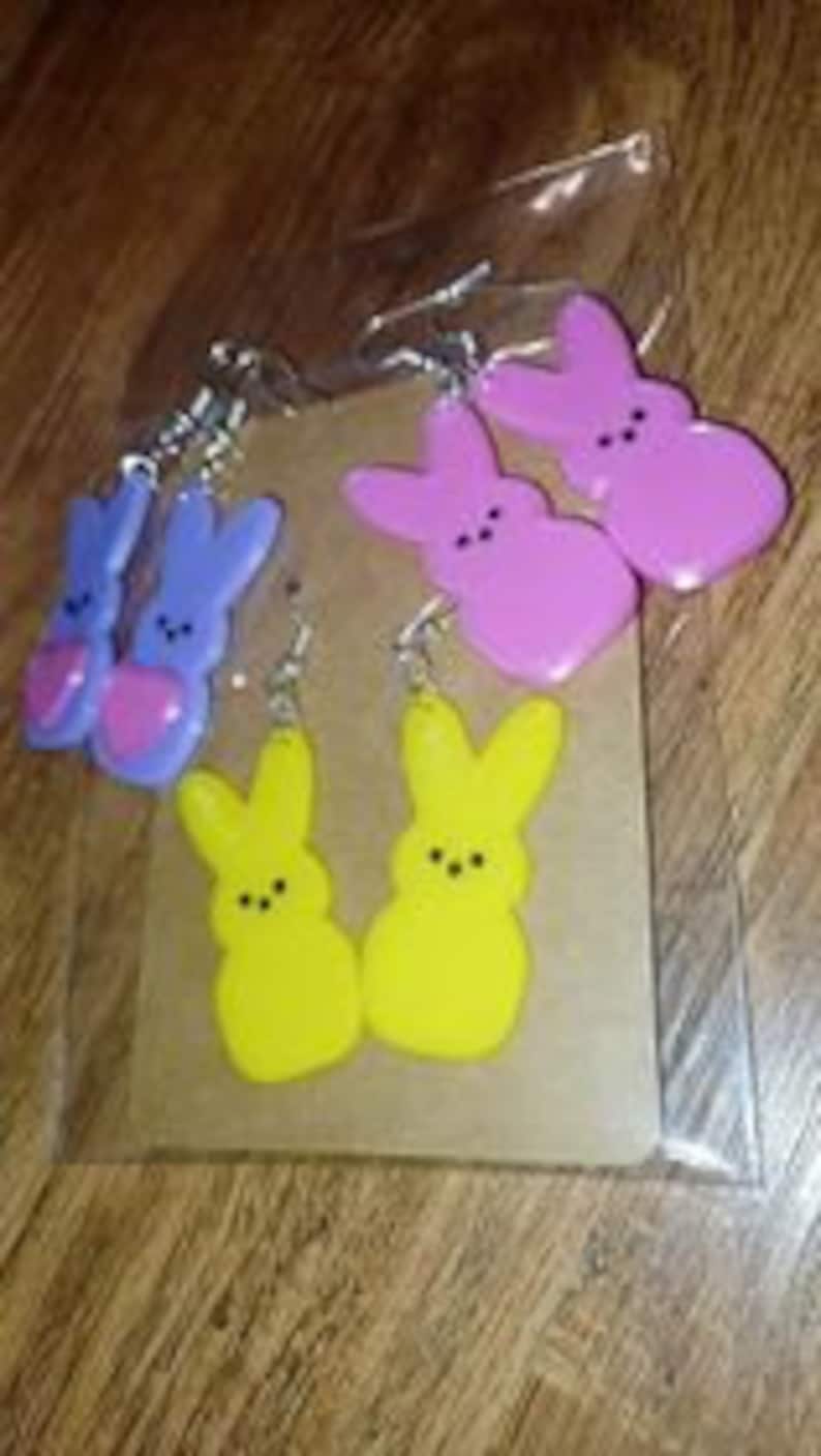 Digital File for 3D Printing Peep Bunny Earrings File - Etsy