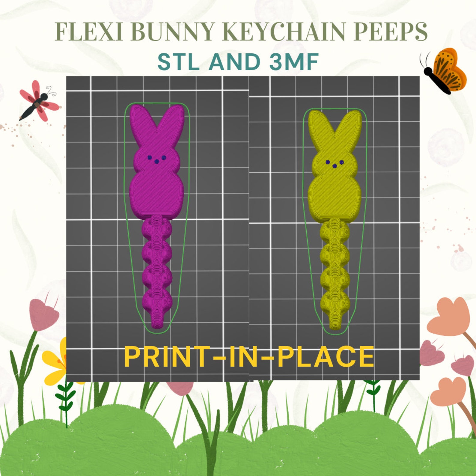 Peep Digital Download File for 3D Printing / Easter Peep Flexi -print ...